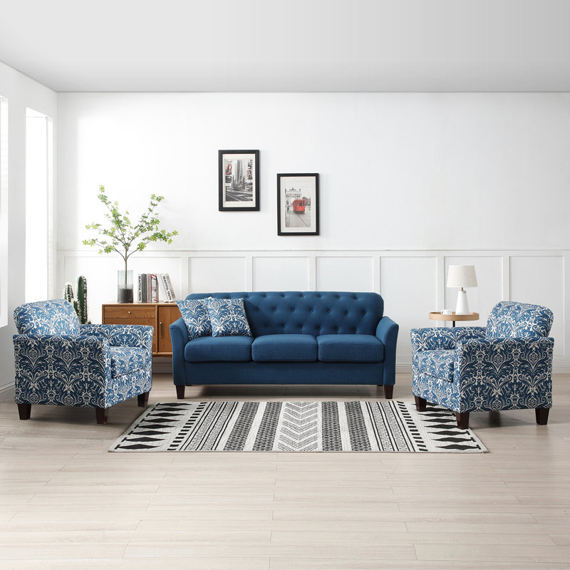 Wade Logan® Ashur 3 - Piece Living Room Set & Reviews | Wayfair